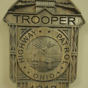 Custom Ohio State Trooper Police Officer Badge - Personalized Badge 3D ...
