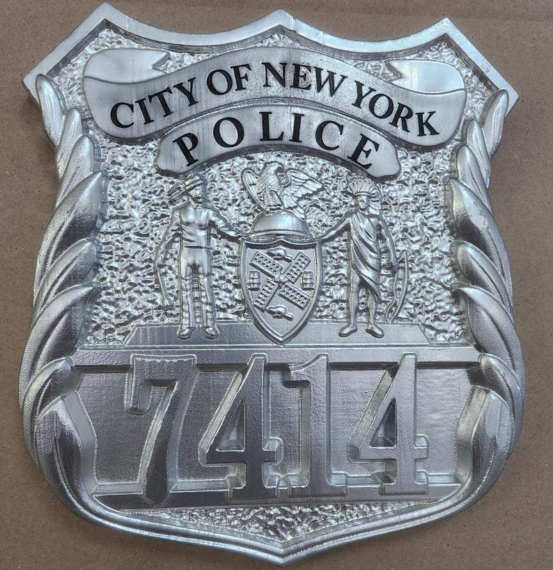 Custom NYPD Police Badge 3D V Carved Wood Sign - Etsy