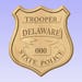 3D V CARVED Personalized Delaware State Trooper Police Badge V Carved ...