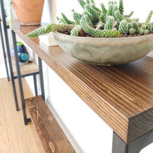 Solid Wood Console Table Lentini Design Slim Handmade Entryway Table ...