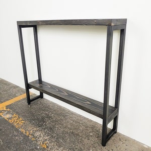 Solid Wood Console Table Lentini Design Slim Handmade Entryway Table ...