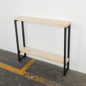 Solid Wood Console Table Lentini Design Slim Handmade Entryway Table ...