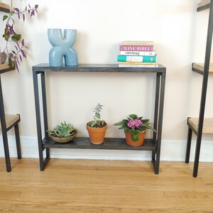 Solid Wood Console Table Lentini Design Slim Handmade Entryway Table ...