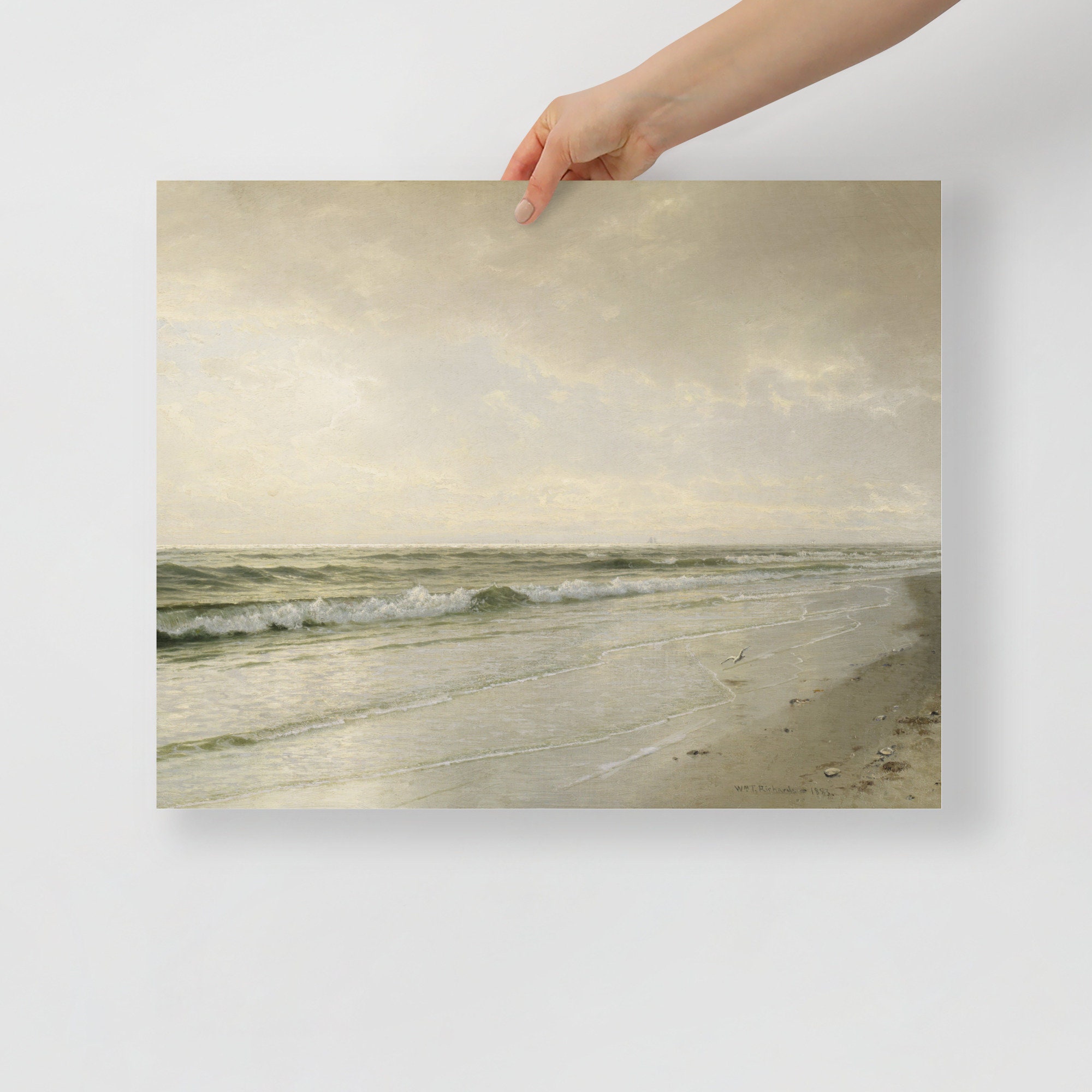 Vintage Beach Scene Painting Print Antique Painting Vintage - Etsy