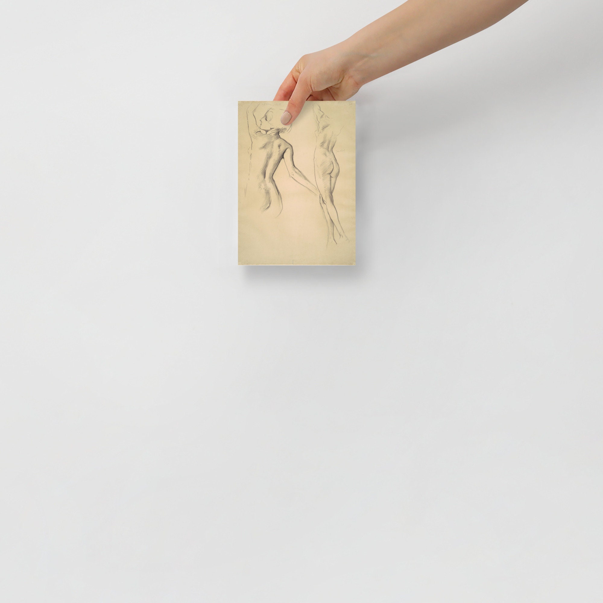 Vintage Figure Drawing Sketch, Nude Study, Figure Drawing Print ...