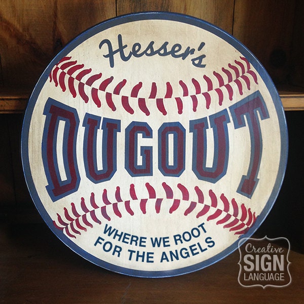 Baseball Dugout Sign - Etsy