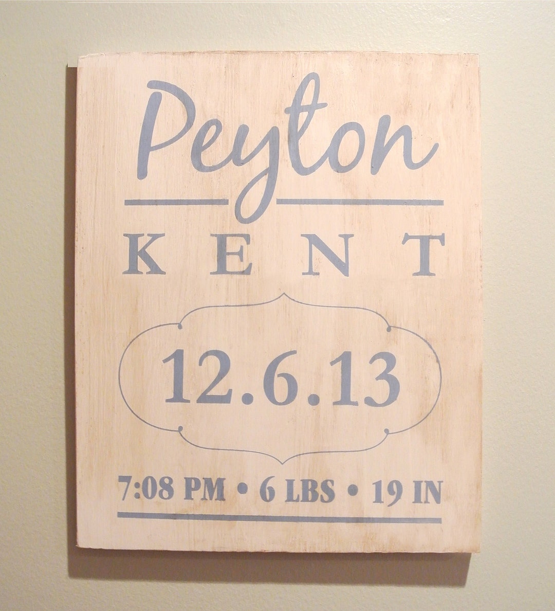 Personalized Baby Stats Wood Sign Baby Statistics Plaque Painted Wood ...