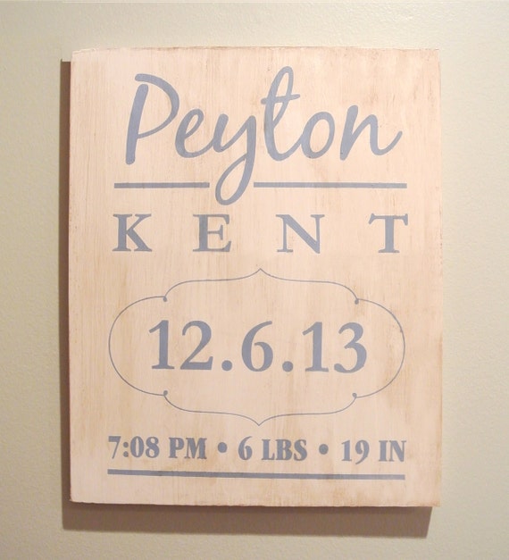 Personalized Baby Stats Wood Sign Baby Statistics Plaque - Etsy