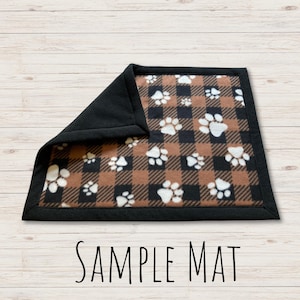 Fleece Dog Mat With Absorbent Inner Layer | Cozy Dog Crate Mat, Puppy ...