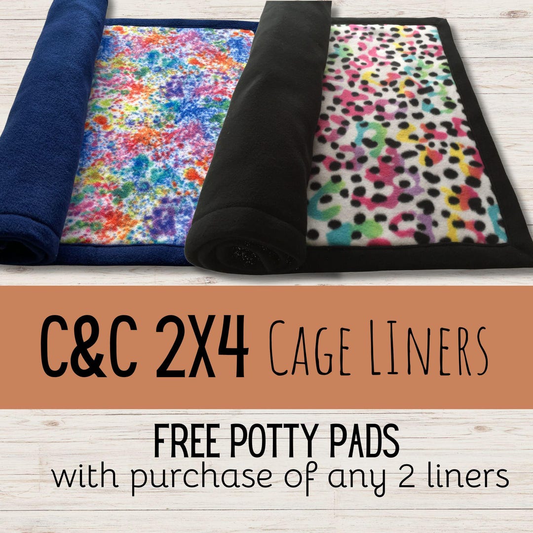 C&C 2x4 Fleece Cage Liners for Guinea Pigs, Hedgehogs, or Rabbits ...
