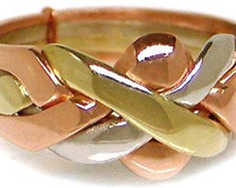 4 Band Puzzle Ring - Etsy