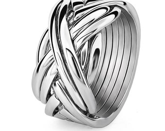 Silver Puzzle Ring | Etsy