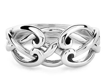 Silver Puzzle Ring | Etsy