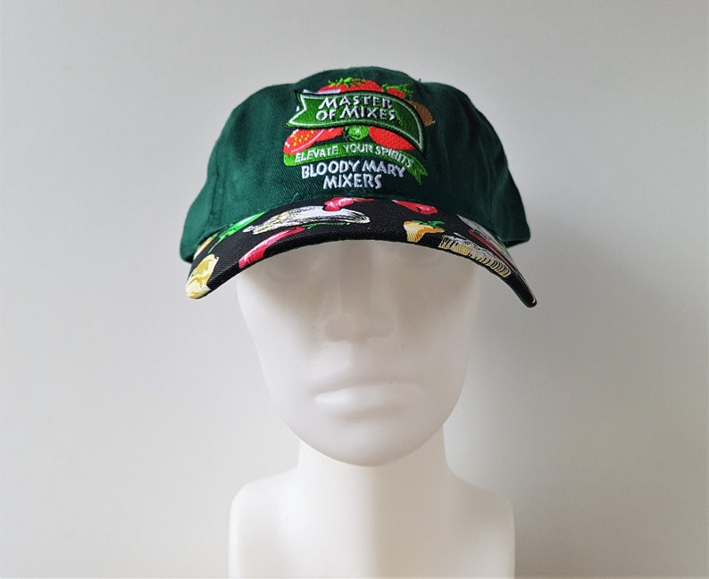 Vintage 90s Master of Mixes BLOODY MARY Smooth & Spicy Strapback Dad ...