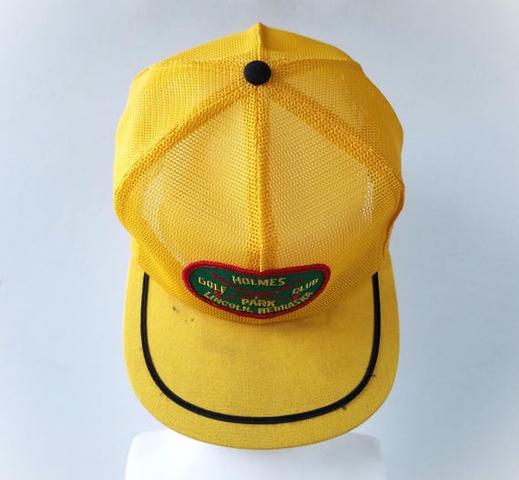 Vintage 70s HOLMES PARK Golf Club Full Mesh Trucker H… - Gem