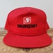 Vintage 90s SEASPAN Shipyards Red Snapback Hat Rope Lined Embroidered ...