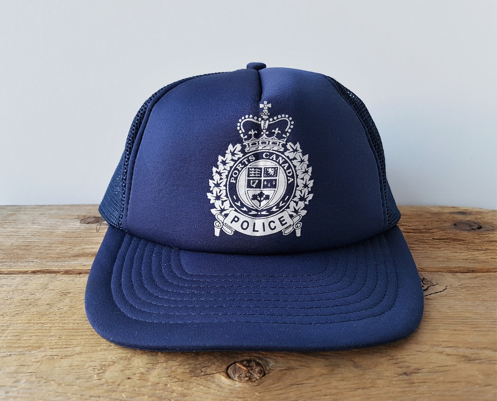 Vintage 80s Obsolete PORTS CANADA POLICE Trucker Hat Navy Mesh - Etsy
