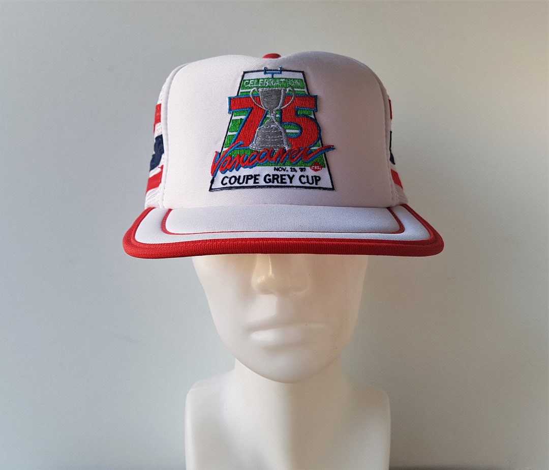 Vintage 80s CFL 75th Grey Cup Celebration 1987 Vancouver Trucker Hat 3 ...