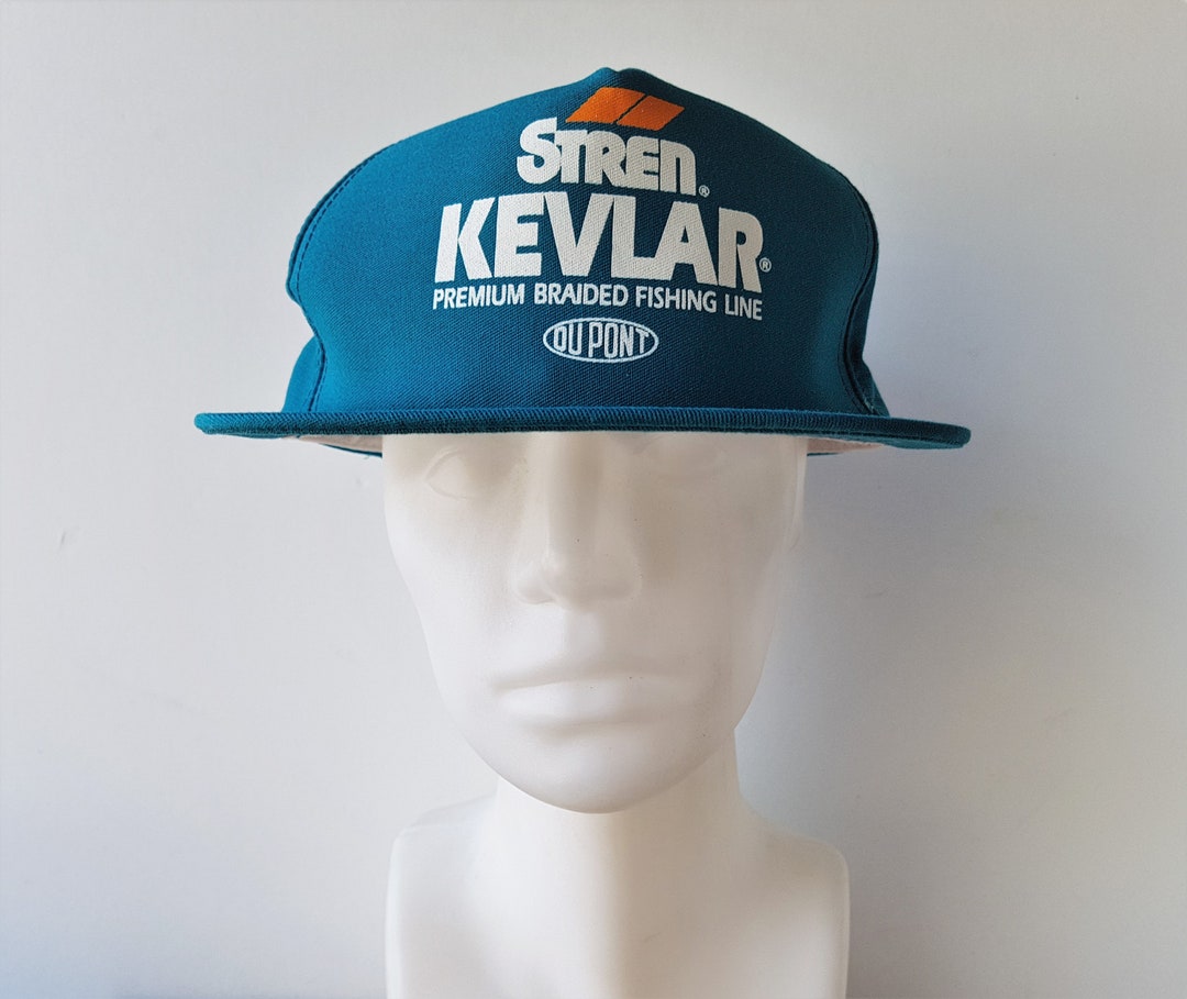 Vintage STREN® Dupont® KEVLAR® Snapback Hat Made in USA Premium Braided ...