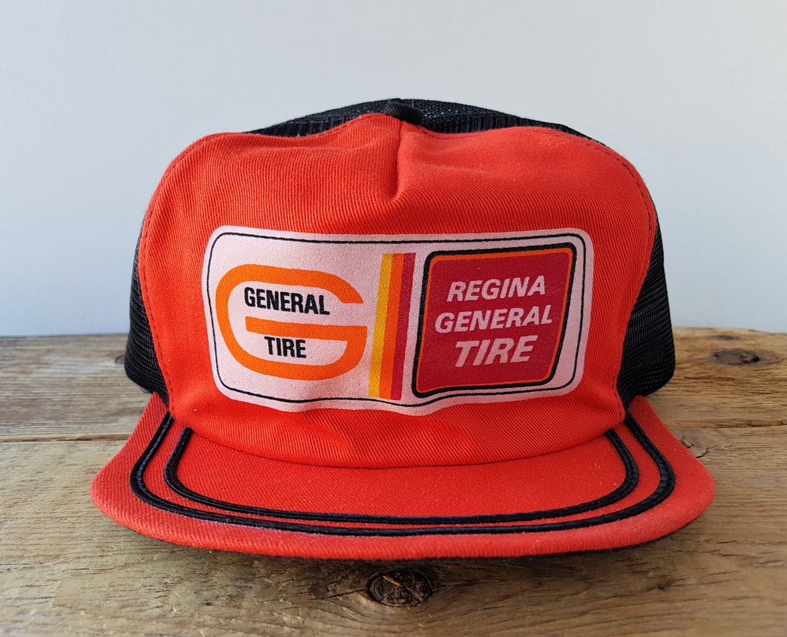 Vintage 1970s 80s GENERAL TIRE Regina Trucker Hat K-brand Canada ...