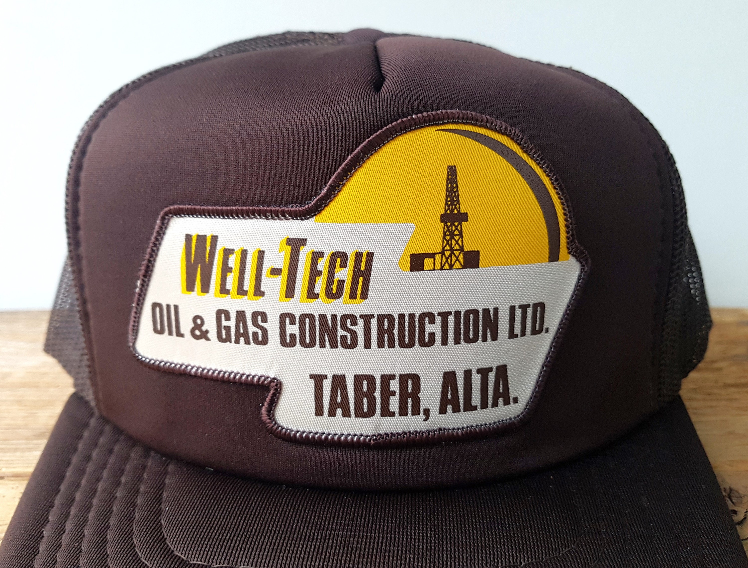 Vintage 80s WELL-TECH Oil & Gas Construction Trucker Hat - Taber ...