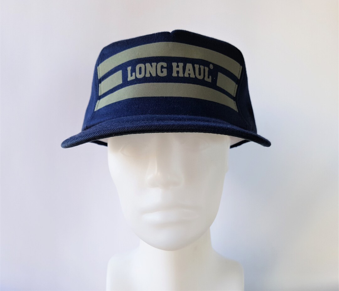 Vintage 80s LONG HAUL Reflective Trucker Snapback Hat Made in USA Foam ...