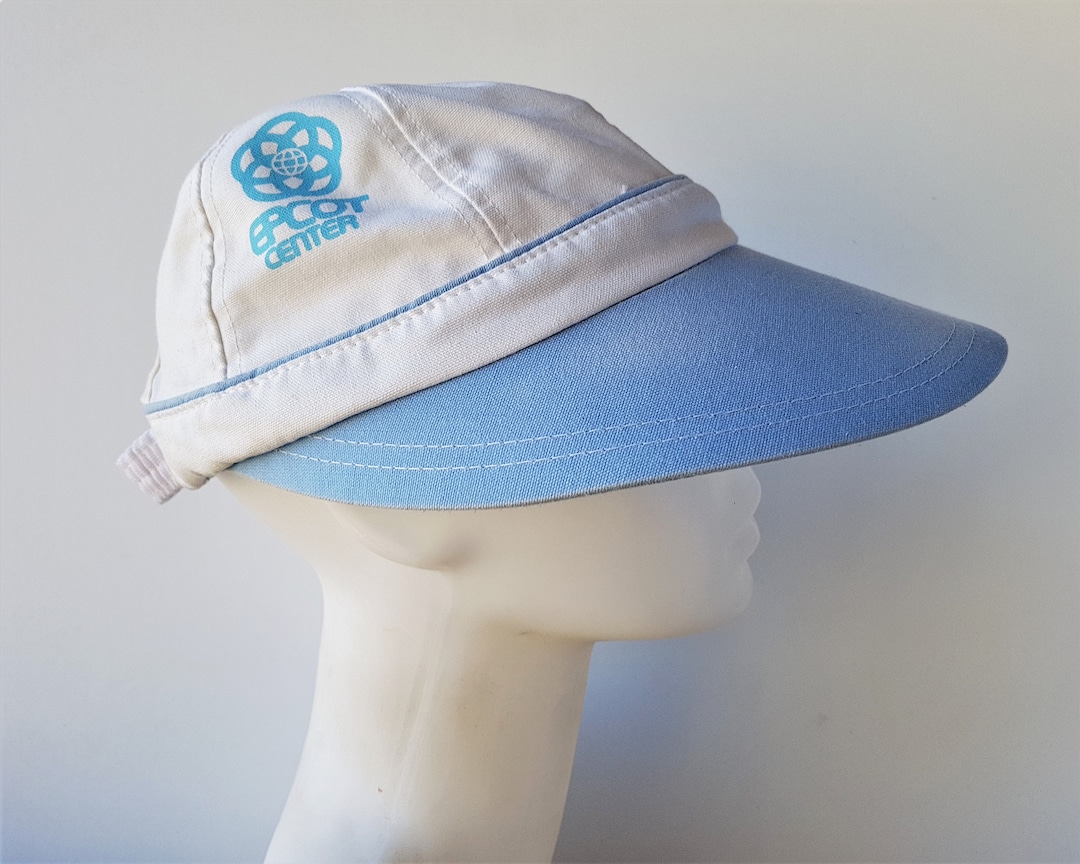 Vintage 1980s EPCOT CENTER Walt Disney World Hat - Light Baby Blue Wide ...