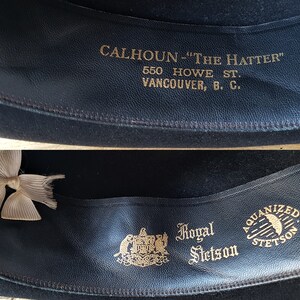 Vintage 1950s Royal STETSON Aquanized Genuine Fur Felt Open Crease ...