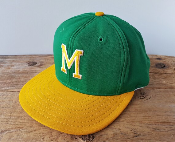 Vintage 80s AJD Double Knit Letter "M" Logo Snapback … - Gem