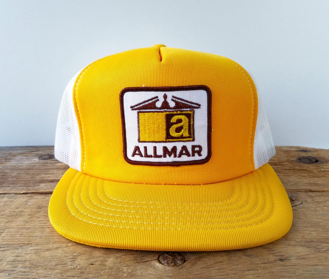 Vintage 80s ALLMAR Trucker Hat - Mesh Snapback Kayjet Baseball Cap ...