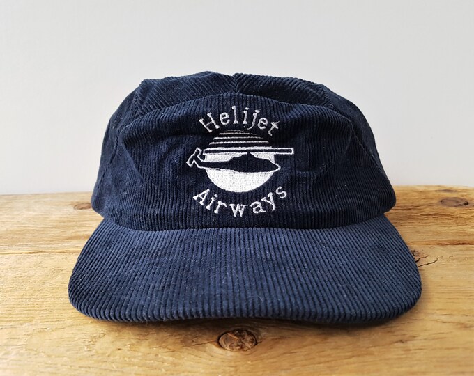 HELIJET AIRWAYS Vintage 90s 5 Panel Corduroy Hat 1997 Abbotsford Air ...