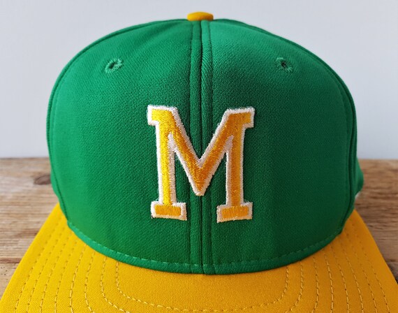 Vintage 80s AJD Double Knit Letter "M" Logo Snapback … - Gem