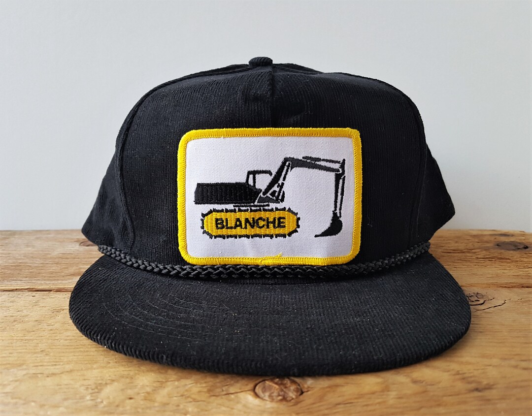 Vintage BLANCHE Excavating Corduroy Snapback Hat Trucker Baseball Cap ...