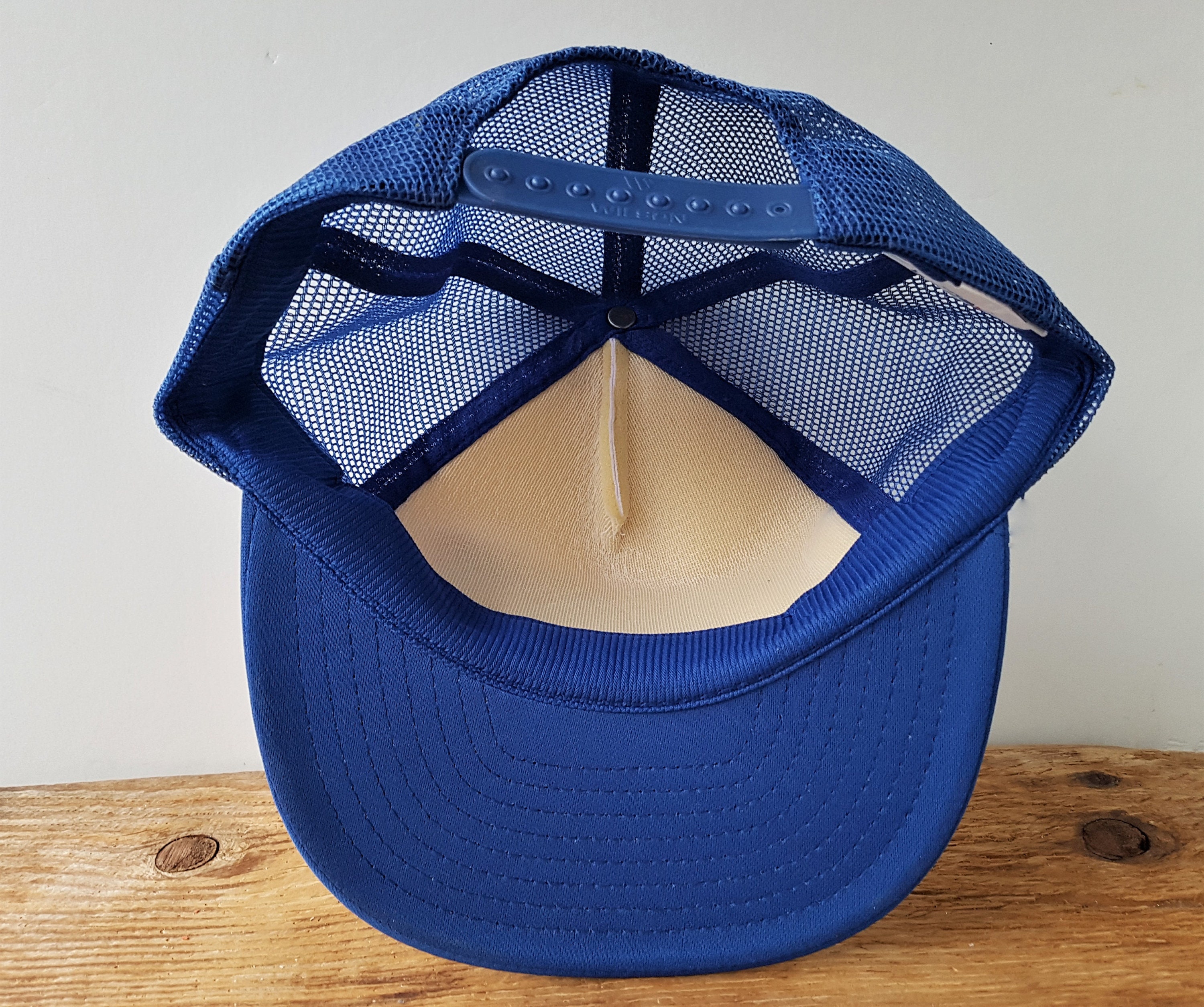 Vintage 80s DAIMOND DELIVERY Trucker Hat Blue Mesh Snapback Baseball ...