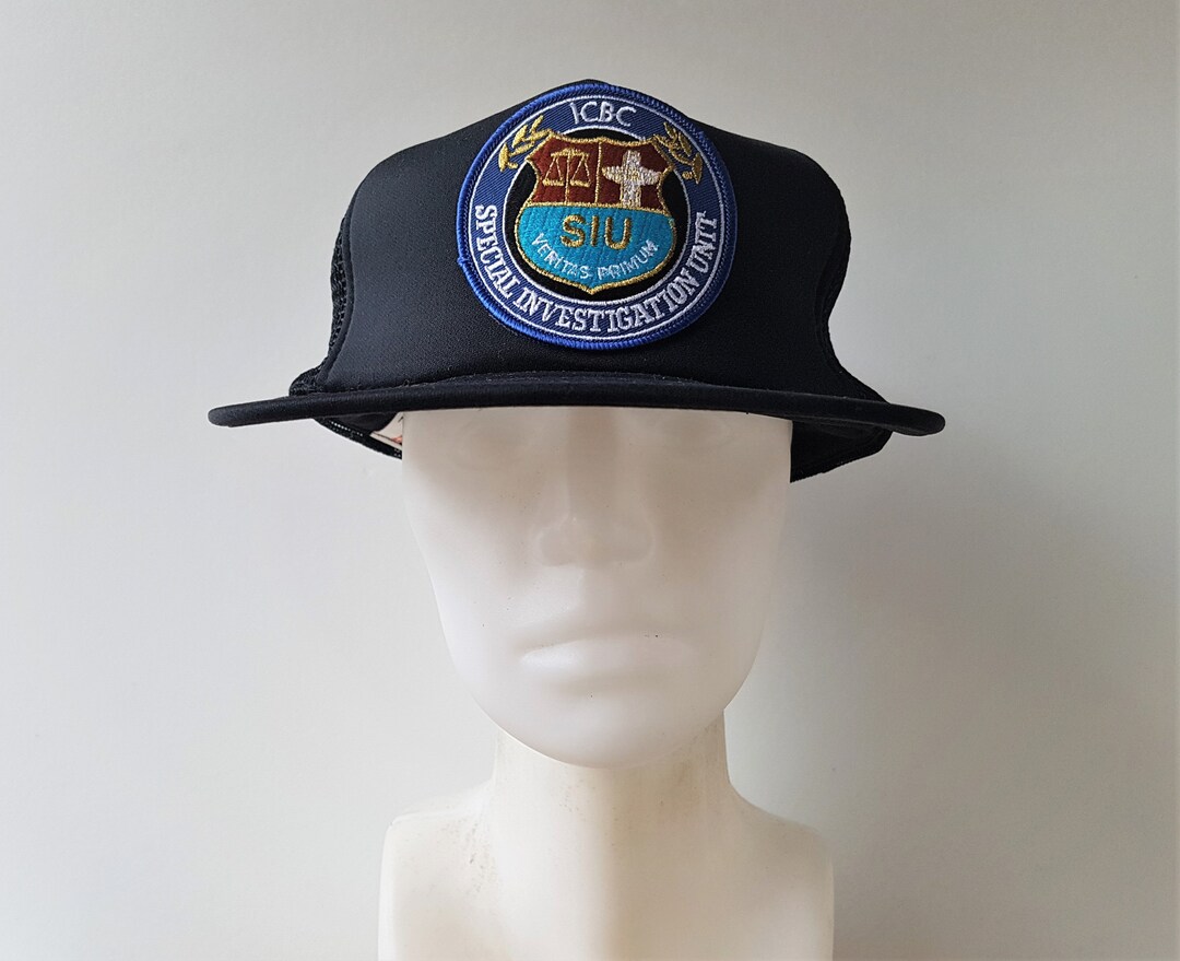 Vintage ICBC Special Investigations Unit SIU Police Trucker Hat Black ...