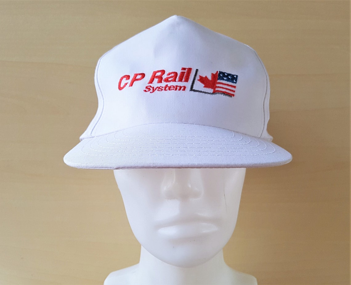 CP Rail System Vintage Embroidered White Snapback Hat | Etsy
