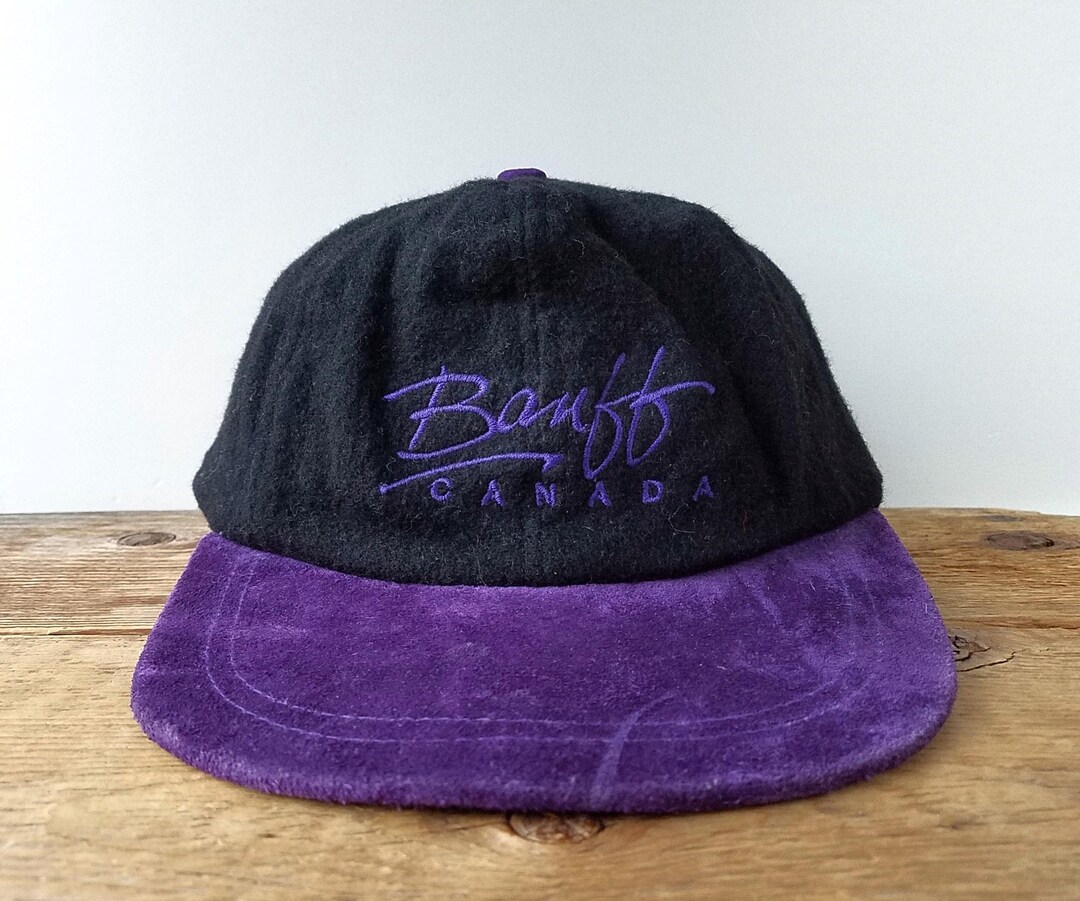 Vintage 90s BANFF Canada National Park Ski Resort Wool & Suede Dad Hat ...