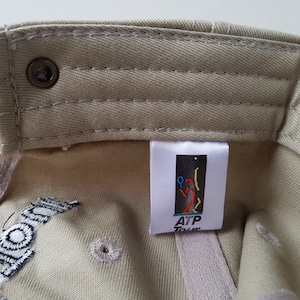 Vintage 90s ATP TOUR Pro Tennis Khaki Strapback Dad Hat Deadstock ...