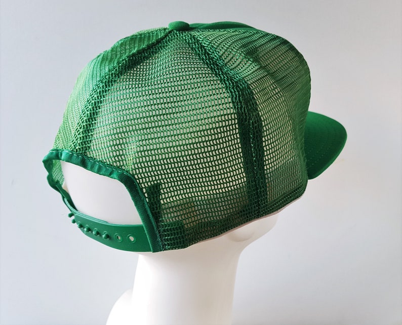 Vintage 70s 80s AJD Green Mesh Blank Trucker Hat Made in USA Snapback ...