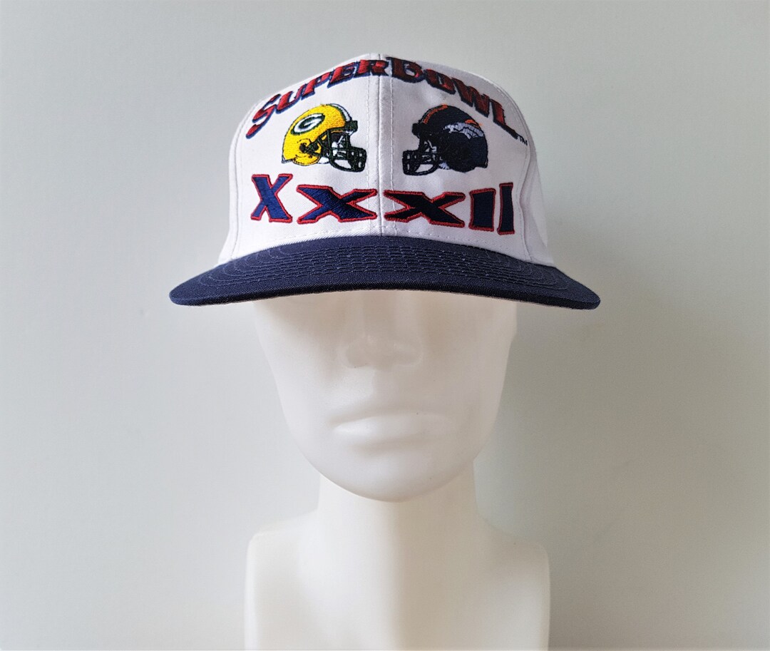 Vintage Super Bowl XXXII Snapback Hat Denver BRONCOS Vs Green Bay ...
