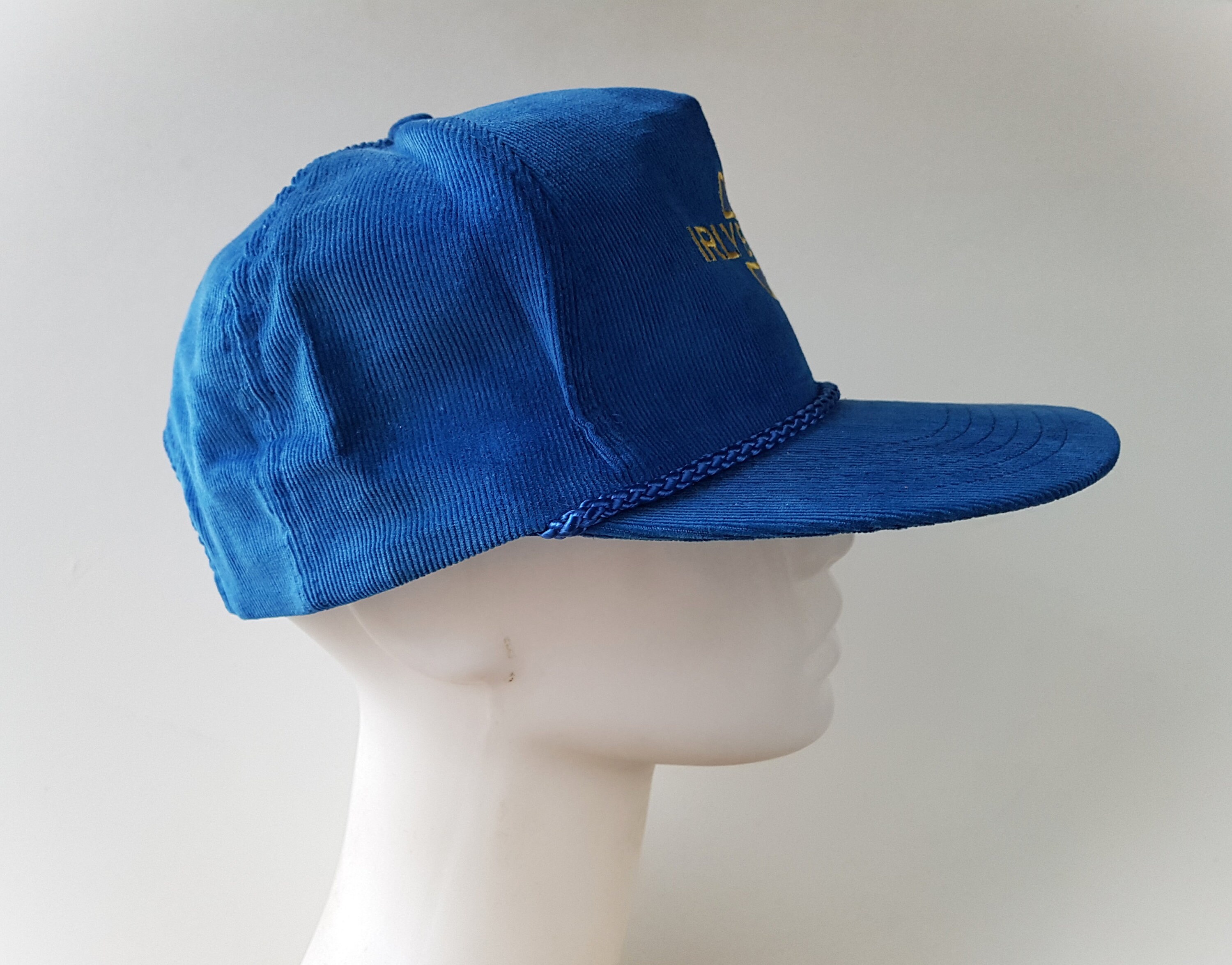 Vintage 80s IRLY BIRD Building Supplies Blue Corduroy Snapback Hat ...