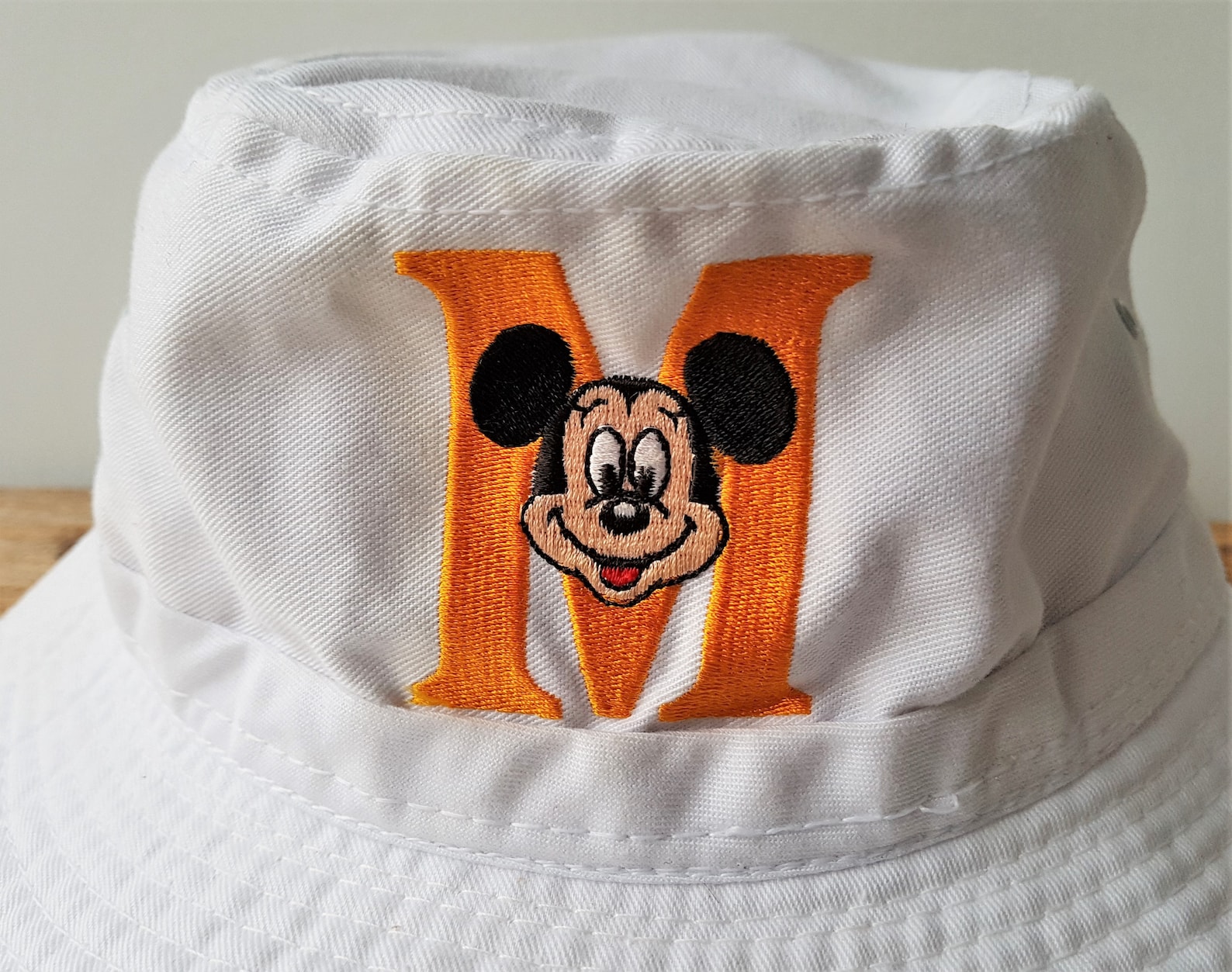 Vintage 1990s MICKEY MOUSE Bucket Hat Embroidered M Varsity Disneyland ...