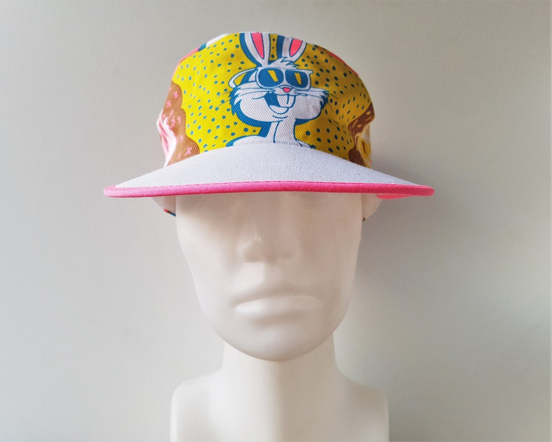 Vintage 80s BUGS BUNNY Neon Painter Hat Deadstock Warner Bros 1988 ...