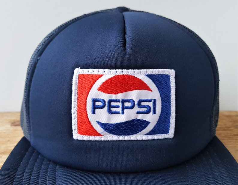 Vintage 80s PEPSI-COLA Classic Trucker Hat Navy Blue Mesh - Etsy