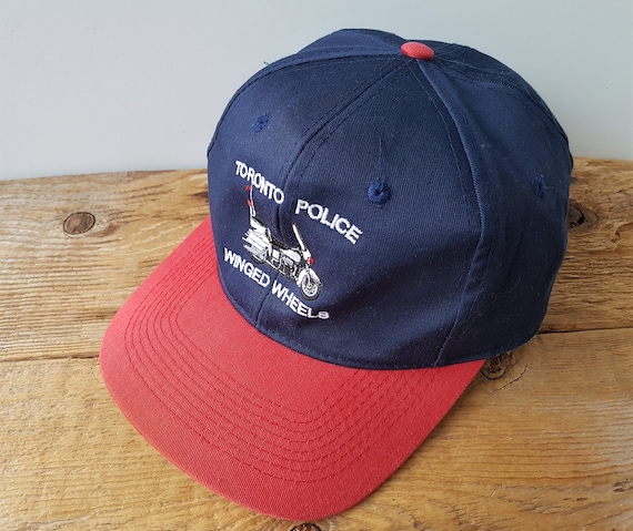 Vintage 90s TORONTO POLICE WiNGED WHEEL Motorcycle Dr… - Gem