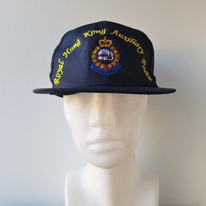 Vintage 80s RHKAP Royal Hong Kong Auxiliary Police Force Snapback Hat C ...