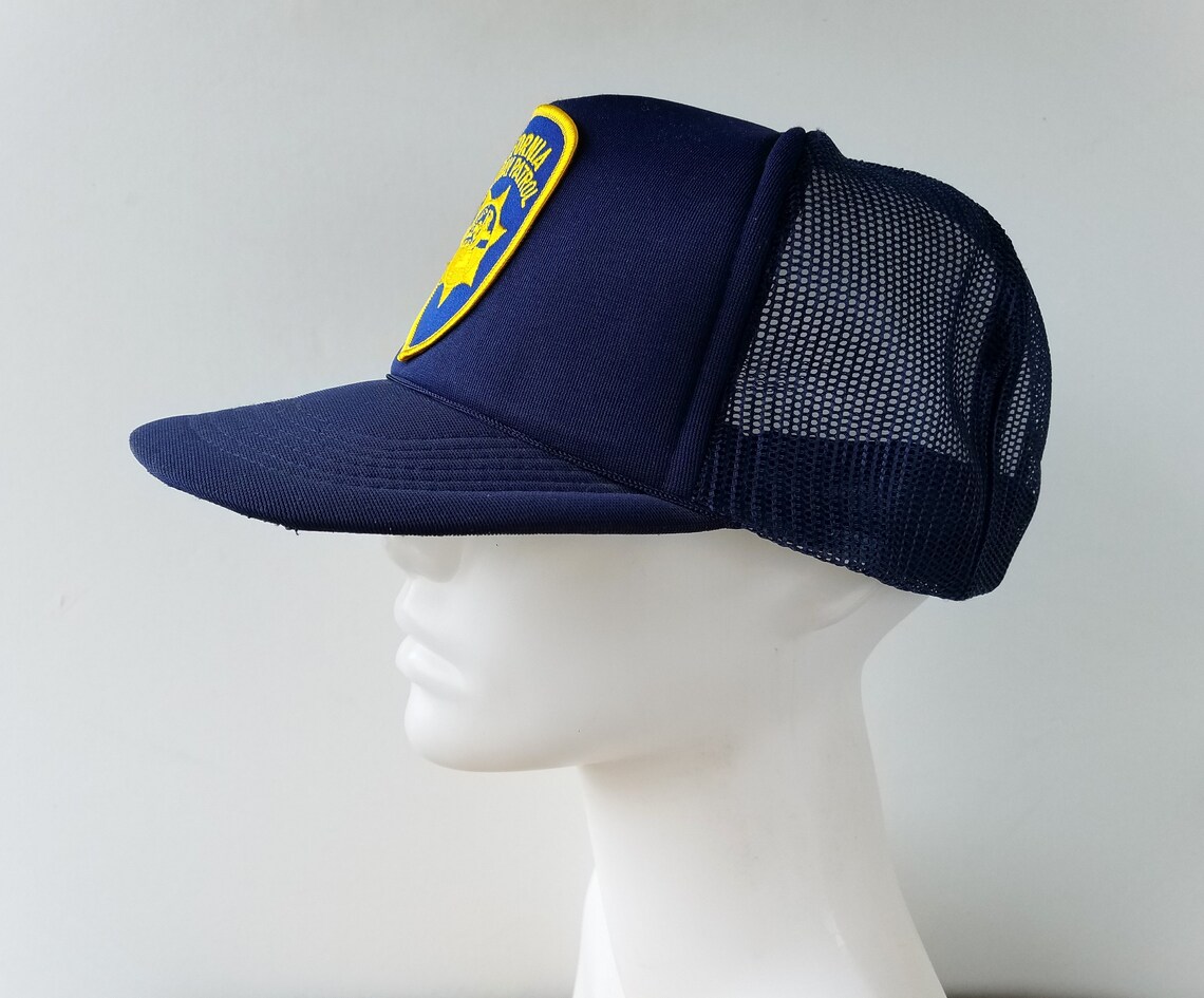 Vintage 80s California Highway Patrol CHP Original Trucker Hat - Navy ...
