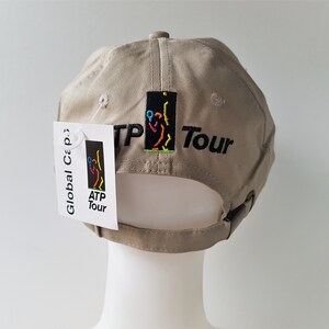 Vintage 90s ATP TOUR Pro Tennis Khaki Strapback Dad Hat Deadstock ...