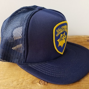 Vintage 80s California Highway Patrol CHP Original Trucker Hat - Navy ...