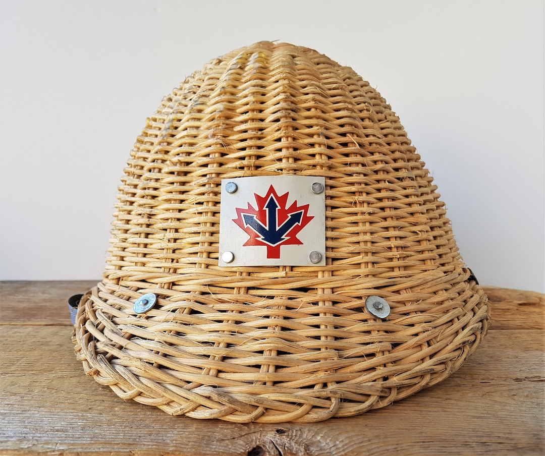 Rare Historic Chinese Worker Hard Hat Vintage Bamboo Wicker Safety ...